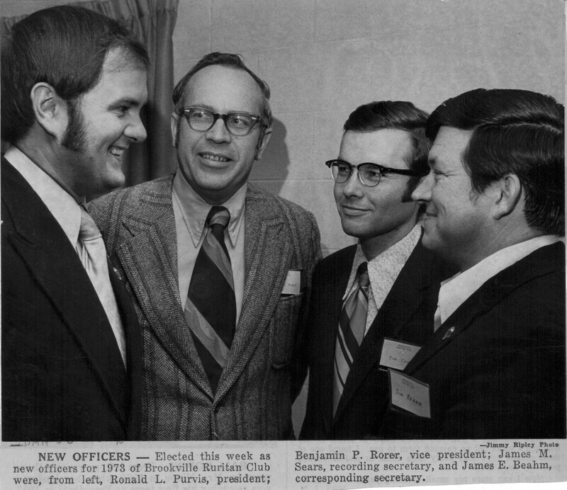 Brookville Ruritan Club installs new officers; January 18, 1973 · Jones ...
