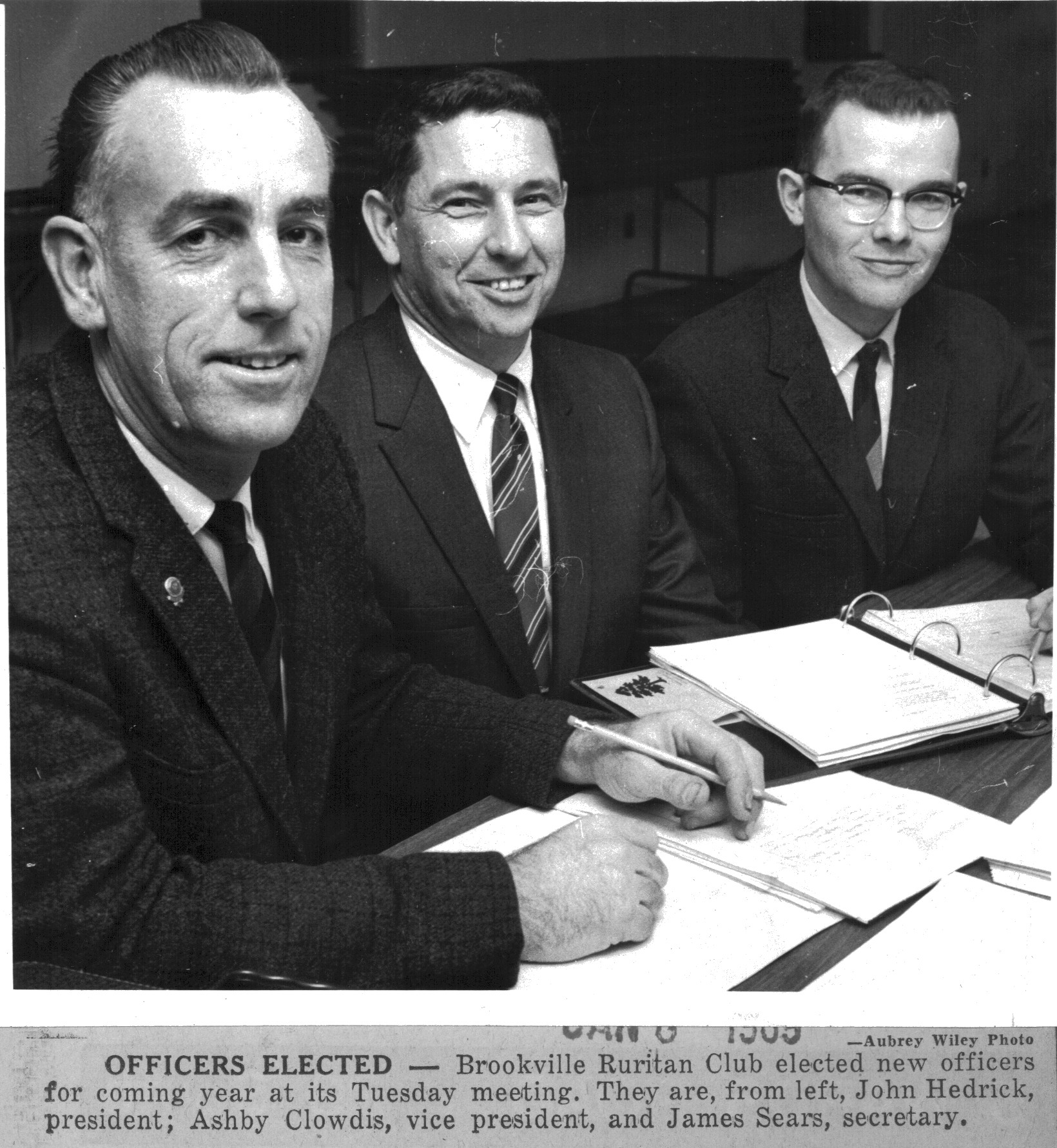 Brookville Ruritan Club elects new officers; January 8, 1969 · Jones ...